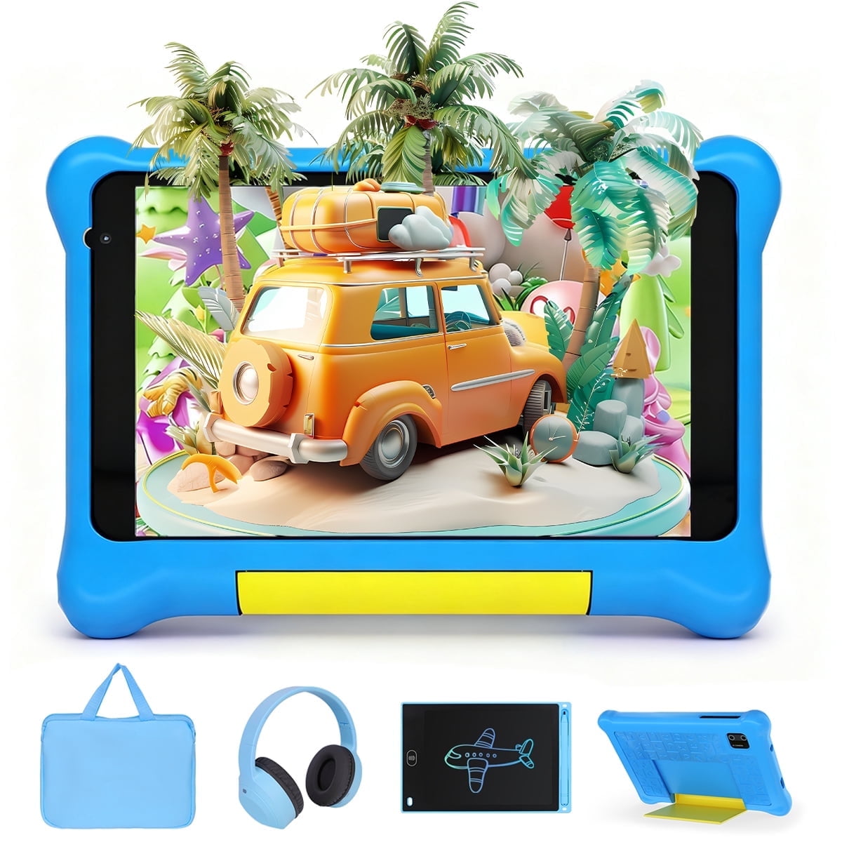 7" Kids Learning Tablet Bundle - Headphones, Stylus & Bag, Pre-Install ...
